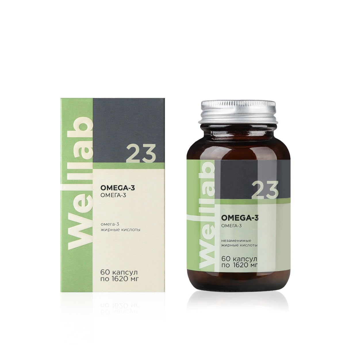 БАД с омега-3 в высокой концентрации Welllab OMEGA-3, 60 капсул по цене 1970 руб. - купить в ...